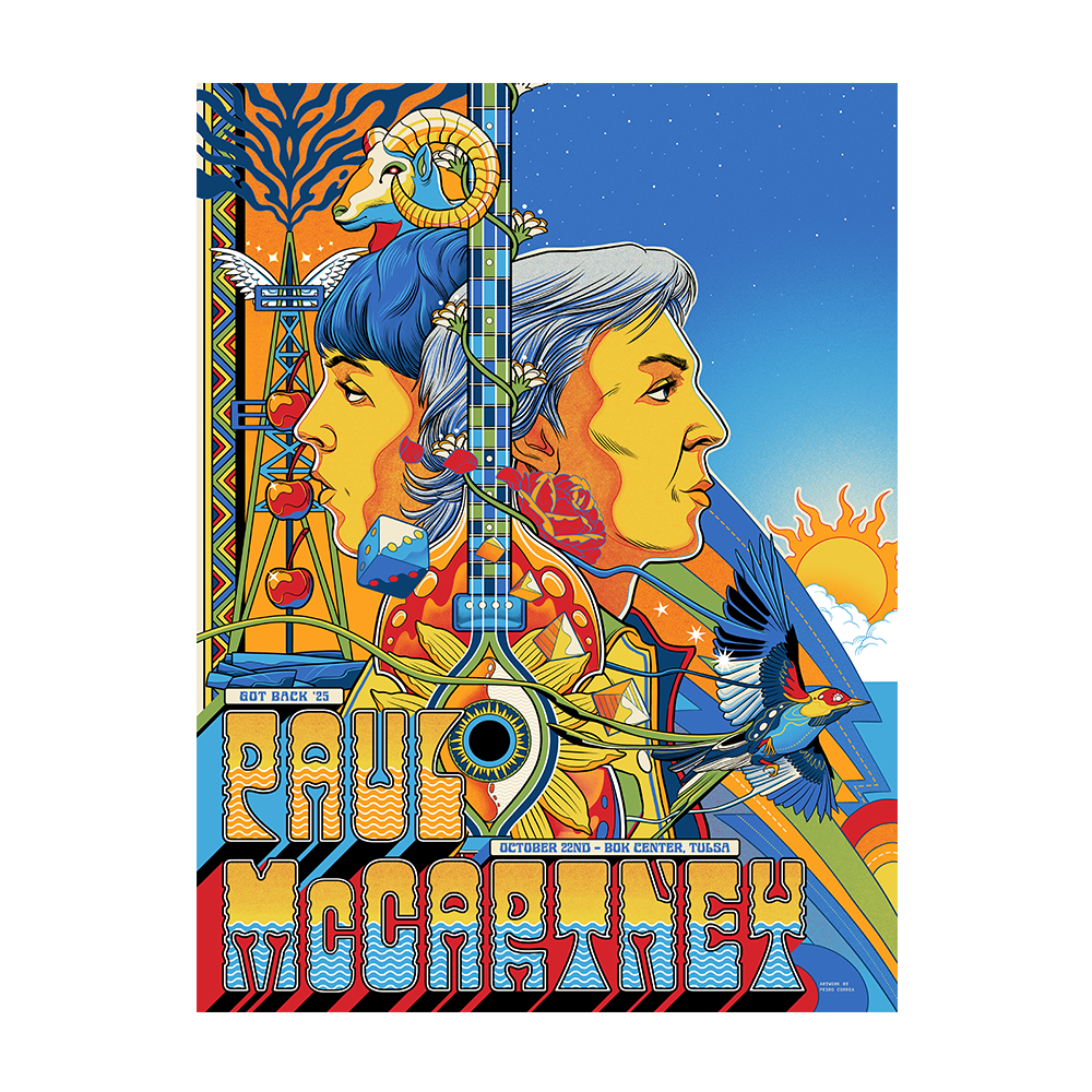 Got Back 2025 Tulsa Event Poster - Paul McCartney